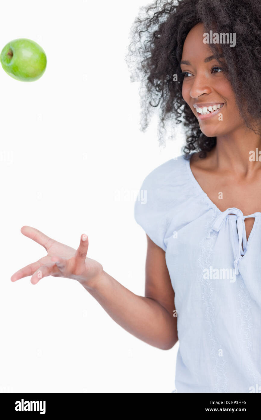 Throwing apple into air hi-res stock photography and images - Alamy