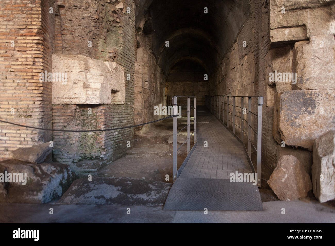 Interior of the coliseum Stock Photo - Alamy