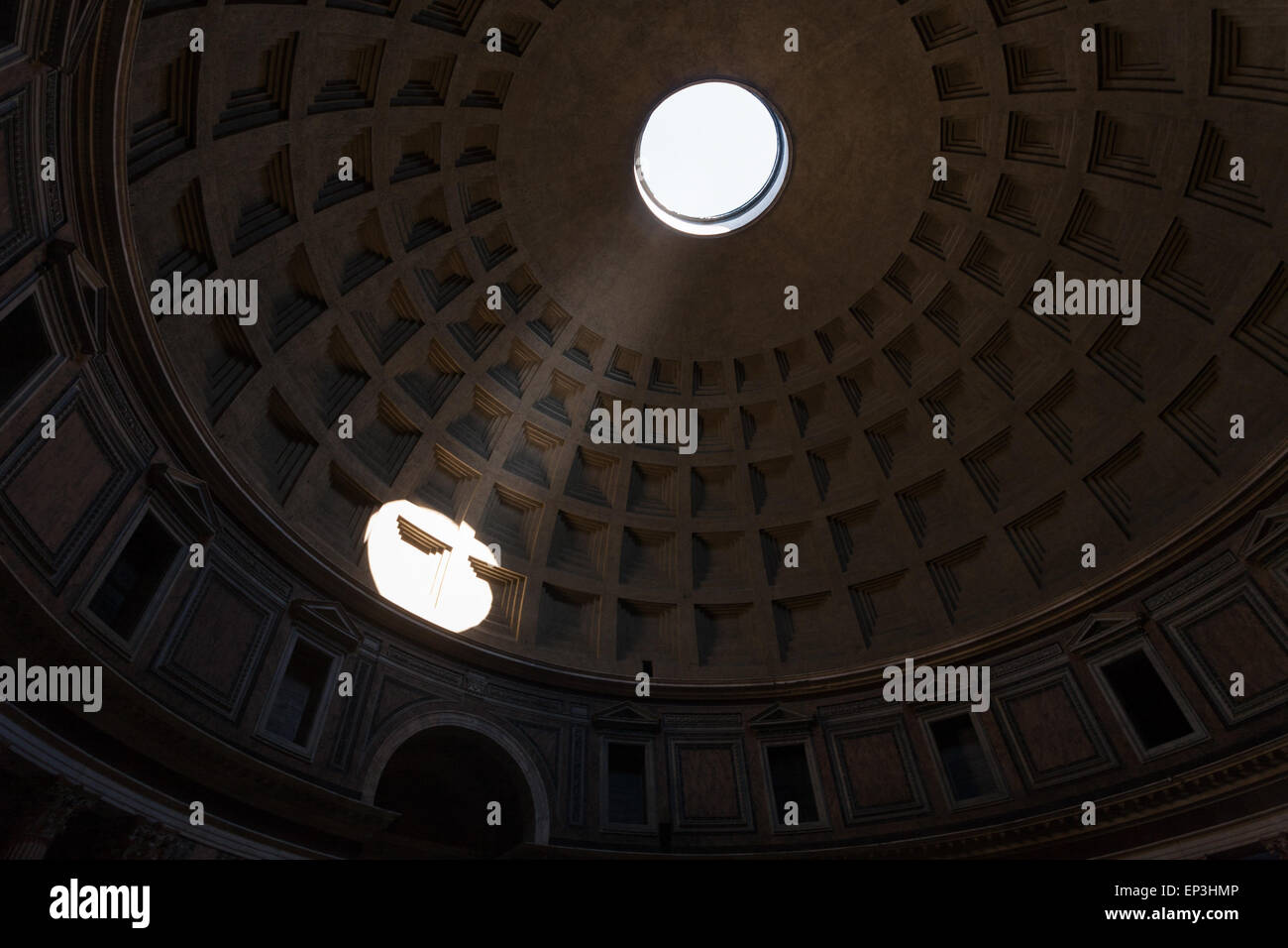 pantheon cupola with hole in Rome, Italy Stock Photo - Alamy