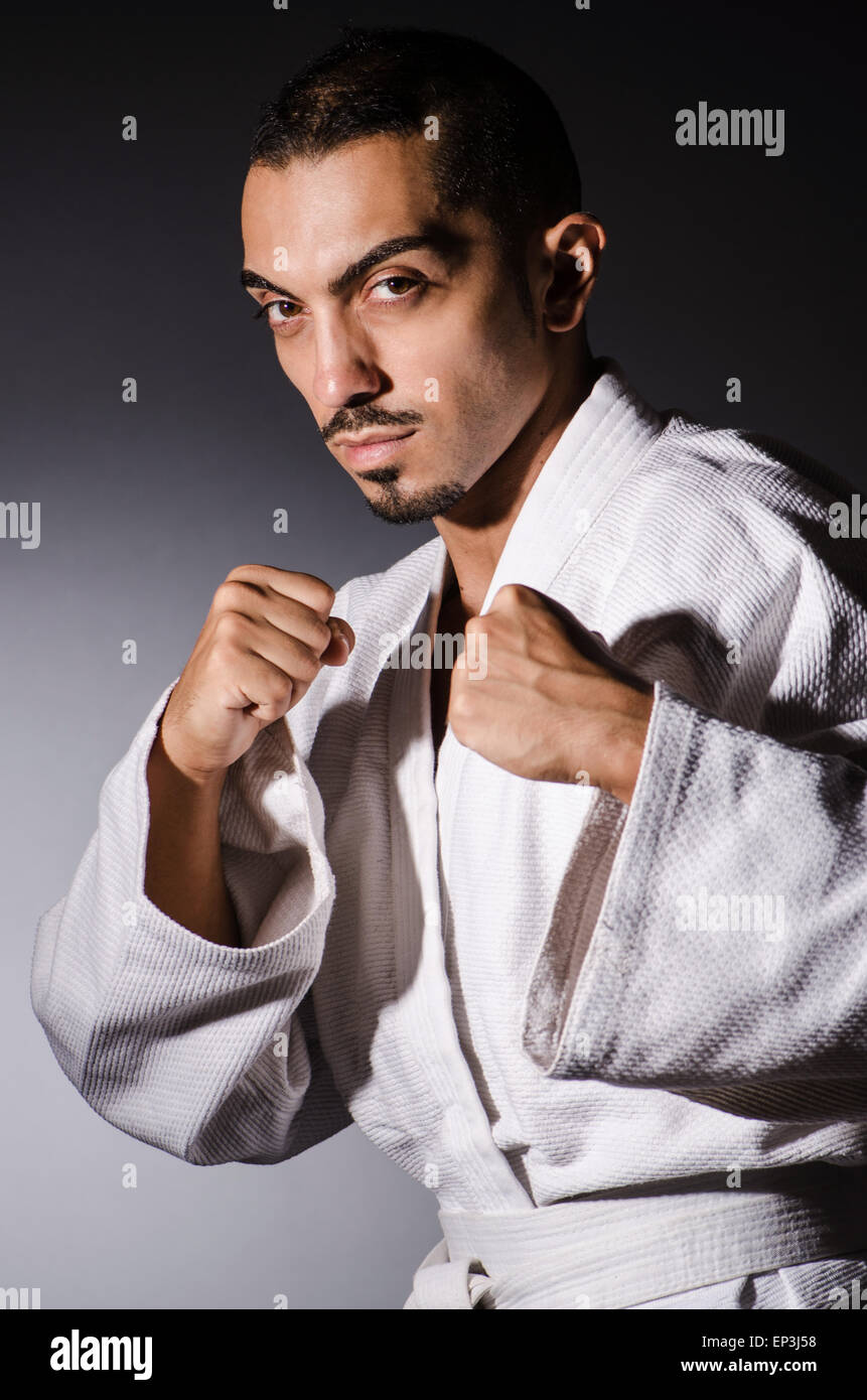 Karate martial arts fighter Stock Photo - Alamy