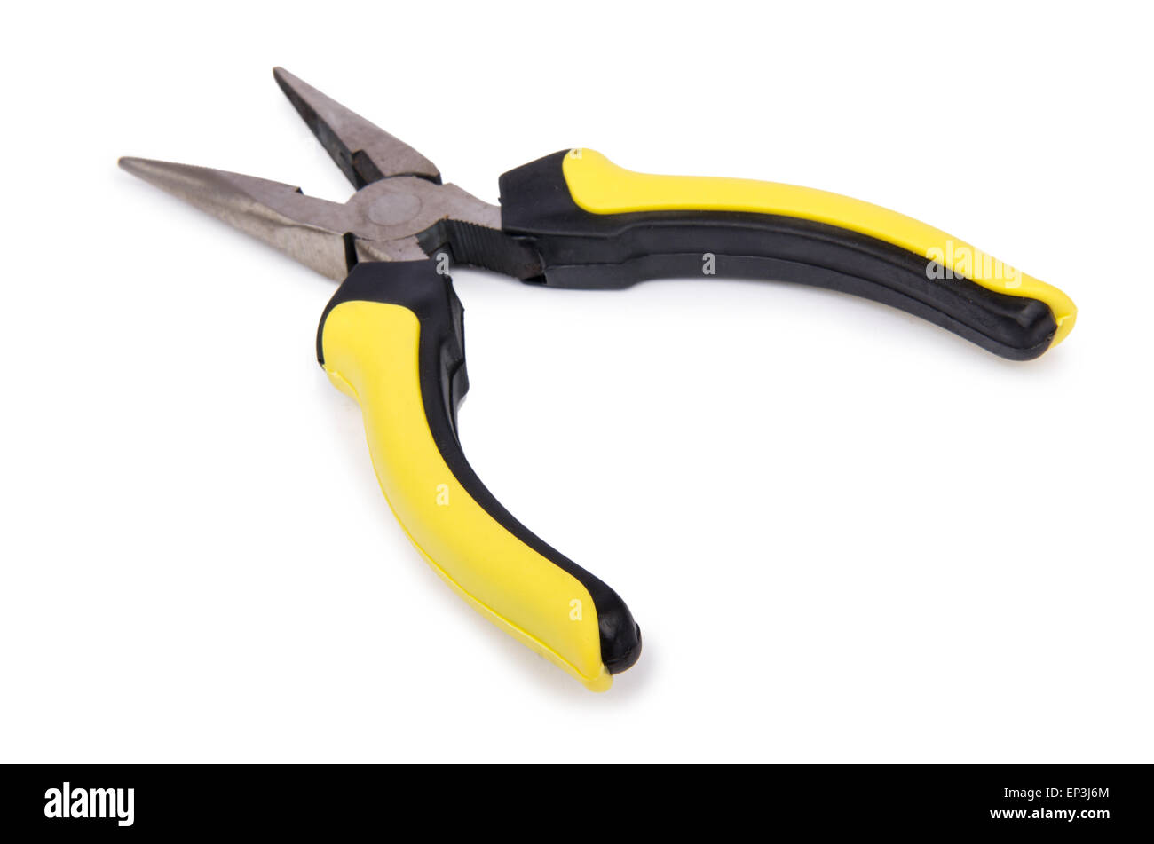 Yellow pliers isolated on the white Stock Photo - Alamy
