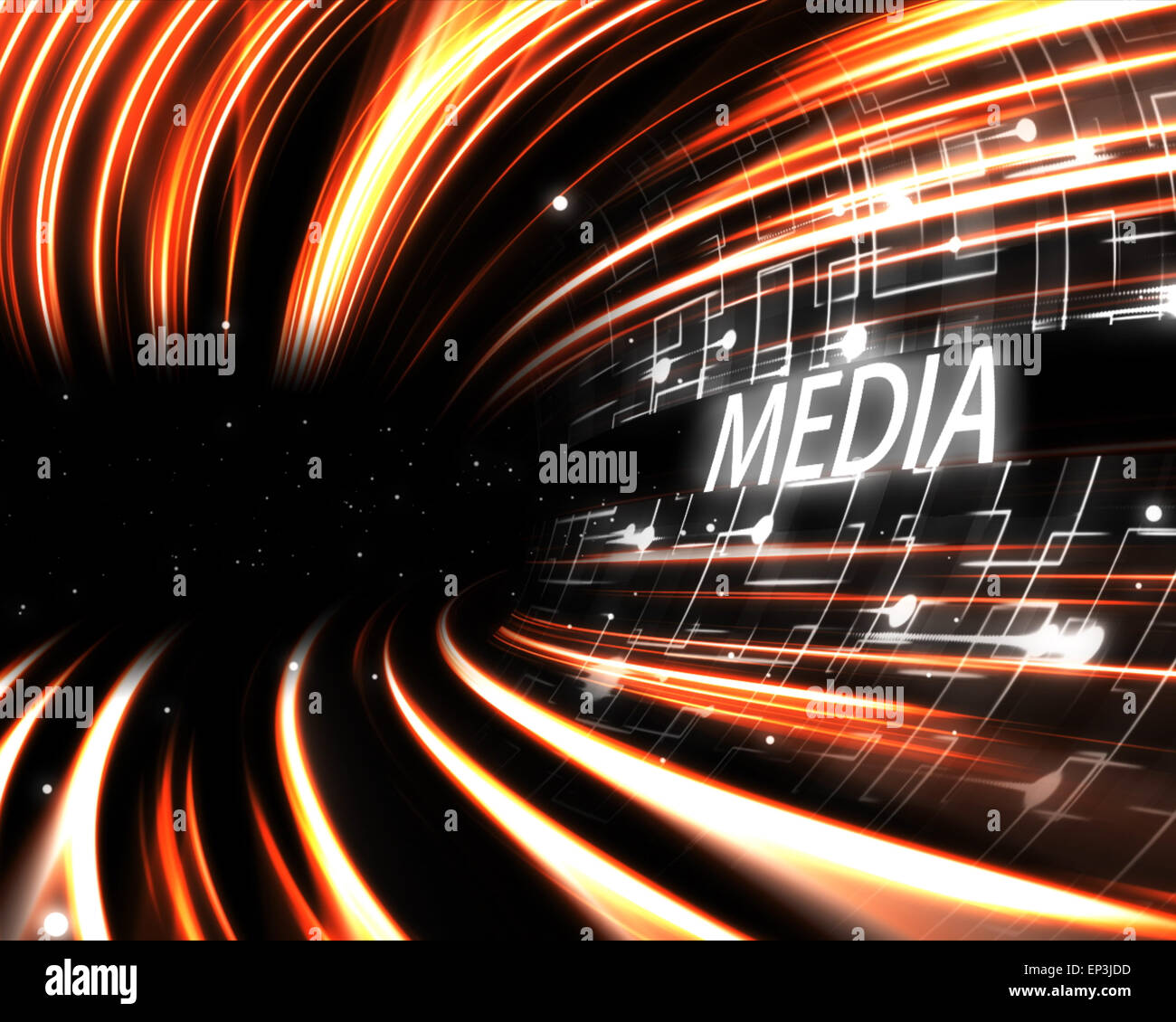 Orange tunnel with text Stock Photo - Alamy