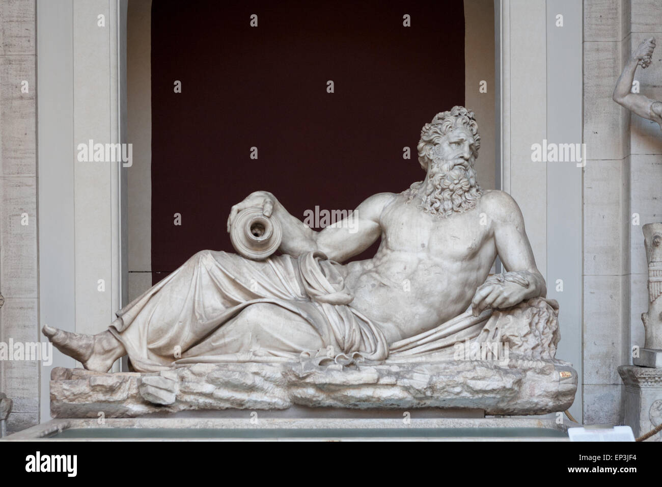 Marble statue of Arno River God in Museo Pio Clementino Stock Photo - Alamy