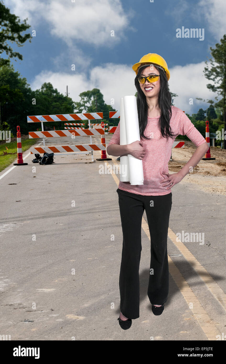 Female Construction Worker Stock Photo - Alamy