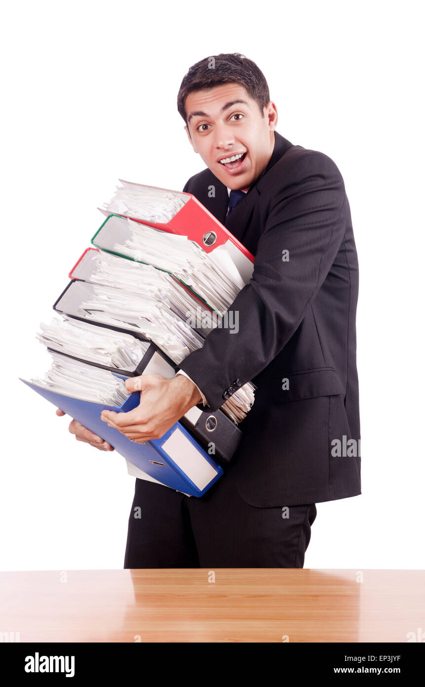 Young busy businessman at his desk Stock Photo - Alamy