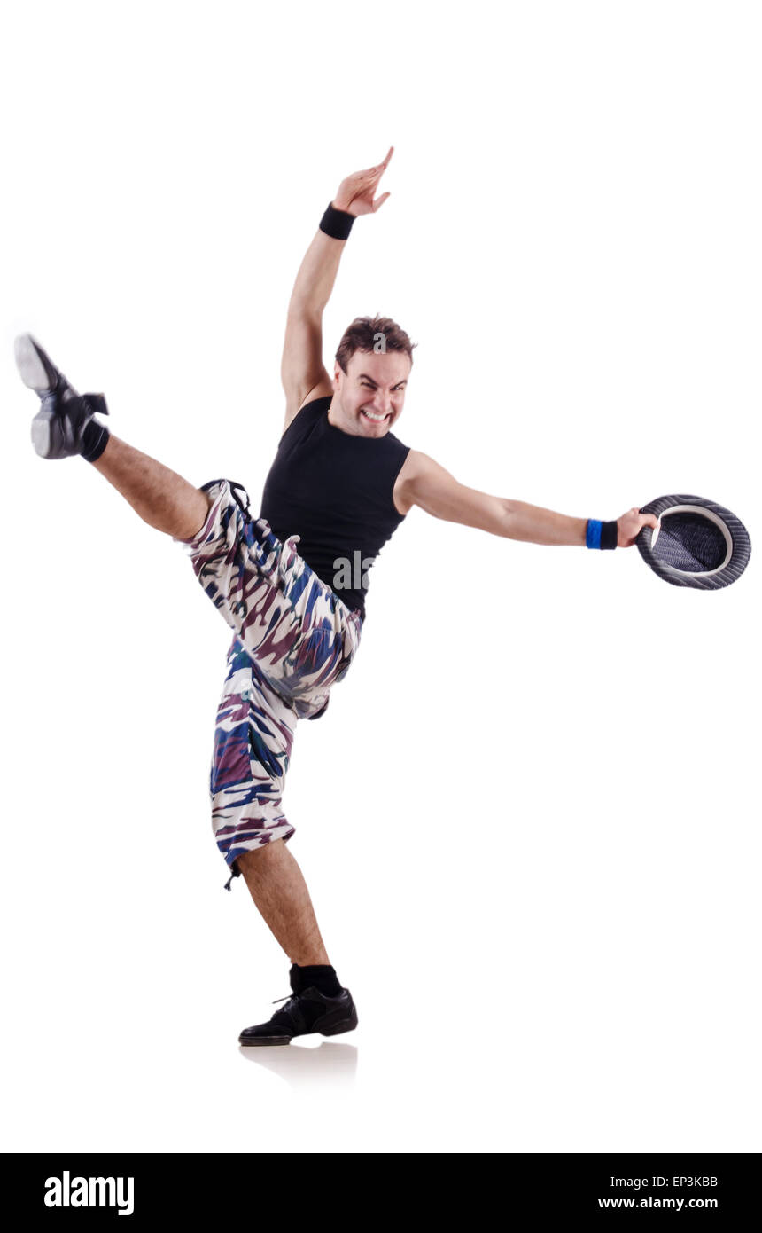 Dancer isolated on the white background Stock Photo - Alamy