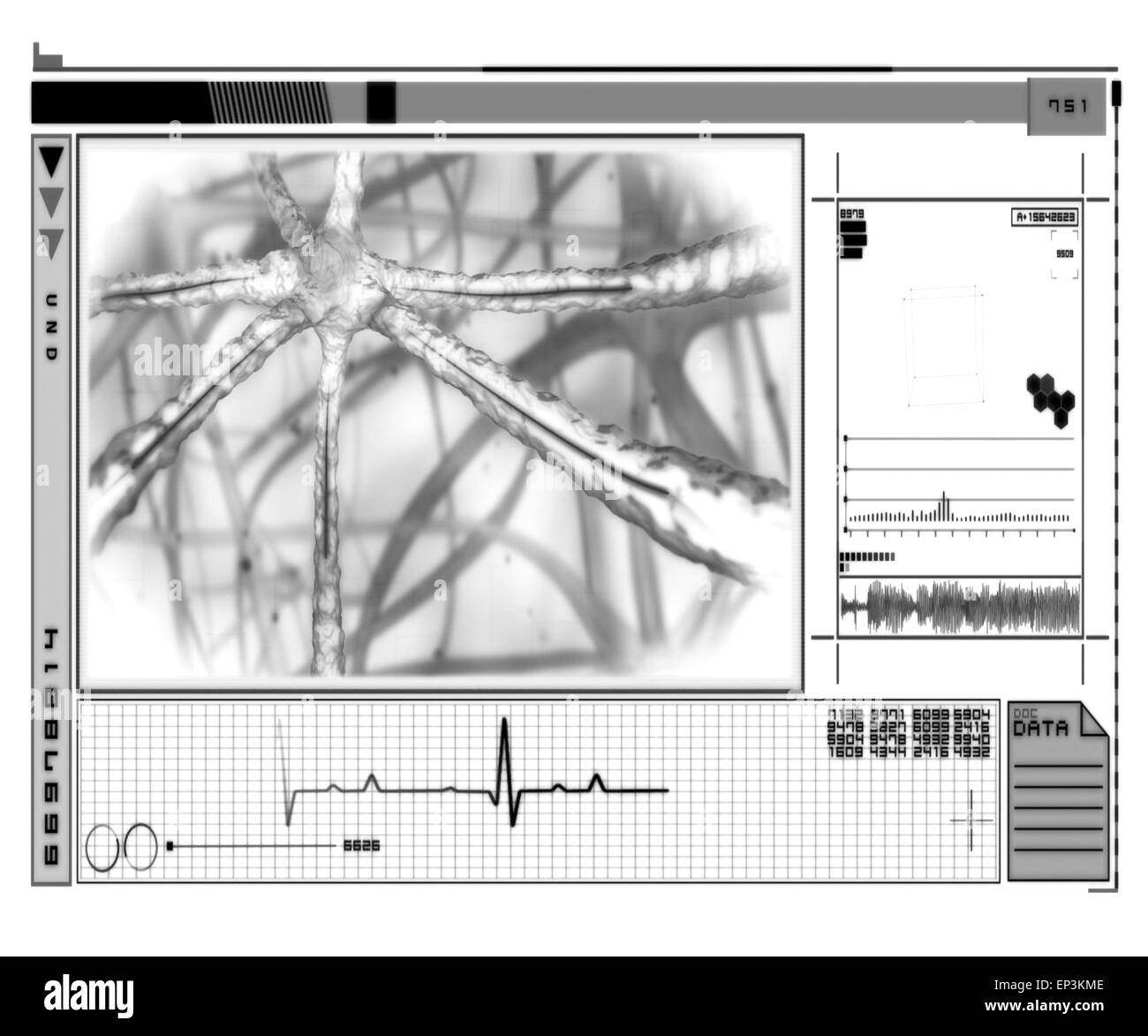 Neuron digital interface Stock Photo - Alamy