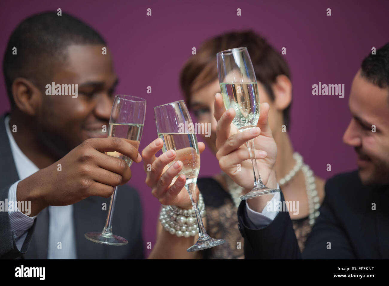 Celebrating with champagne jackpot hi-res stock photography and images ...