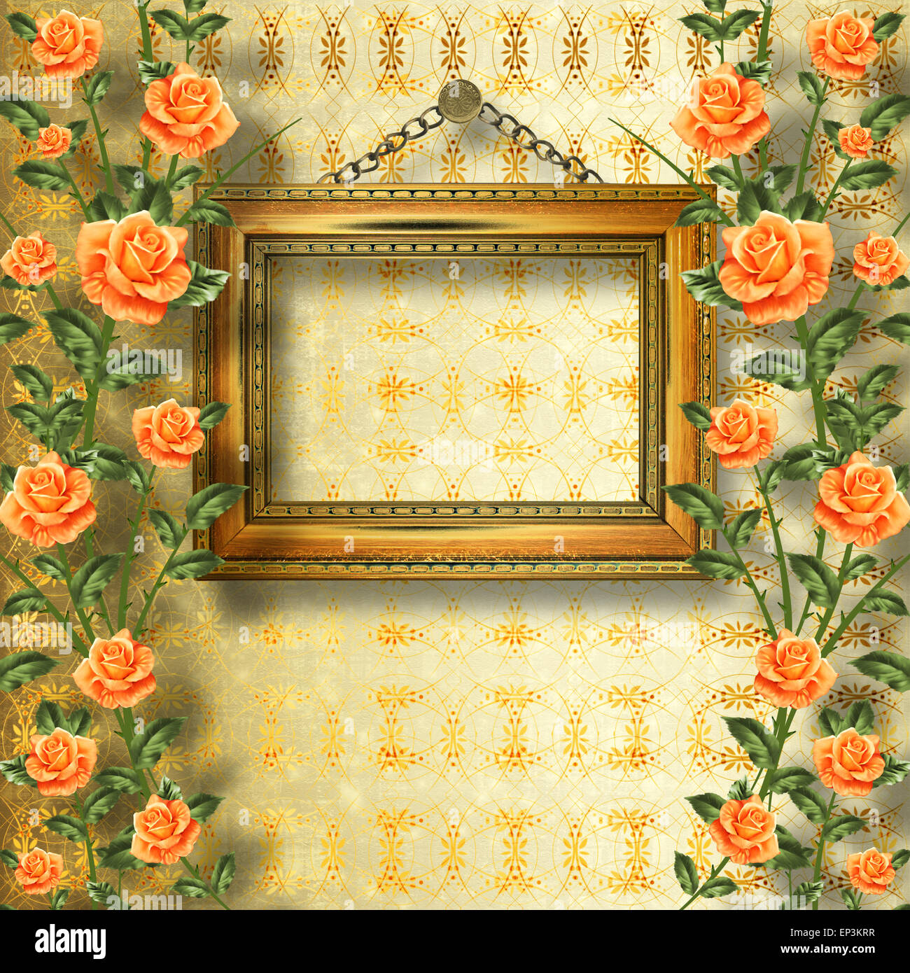 Valentine garland painting hi-res stock photography and images - Alamy