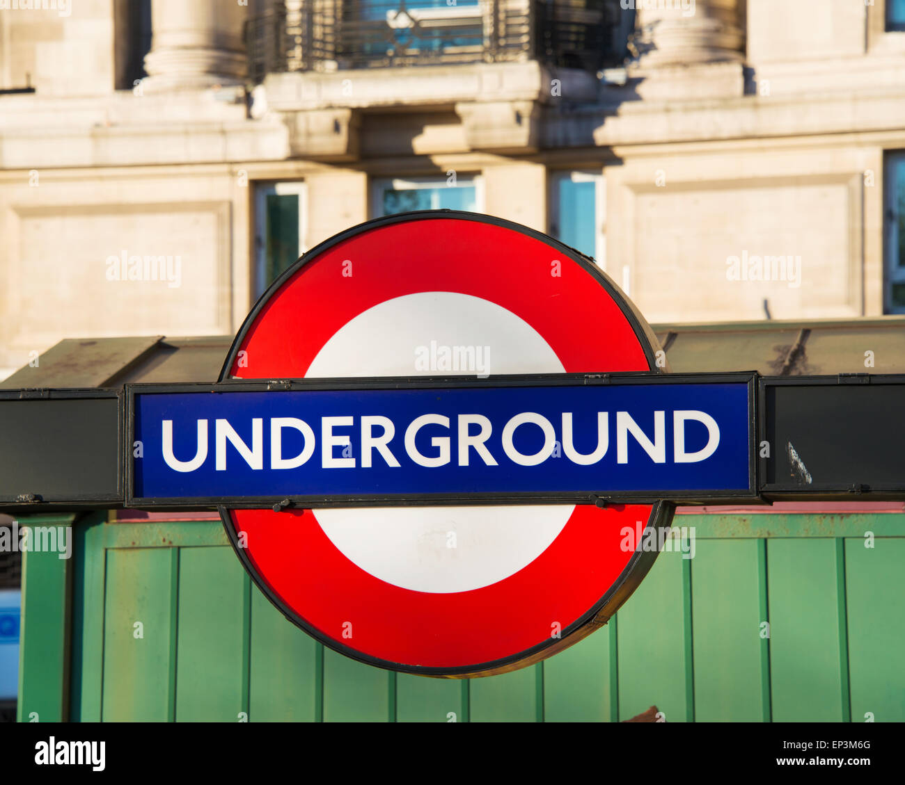 London underground symbol on street Stock Photo - Alamy