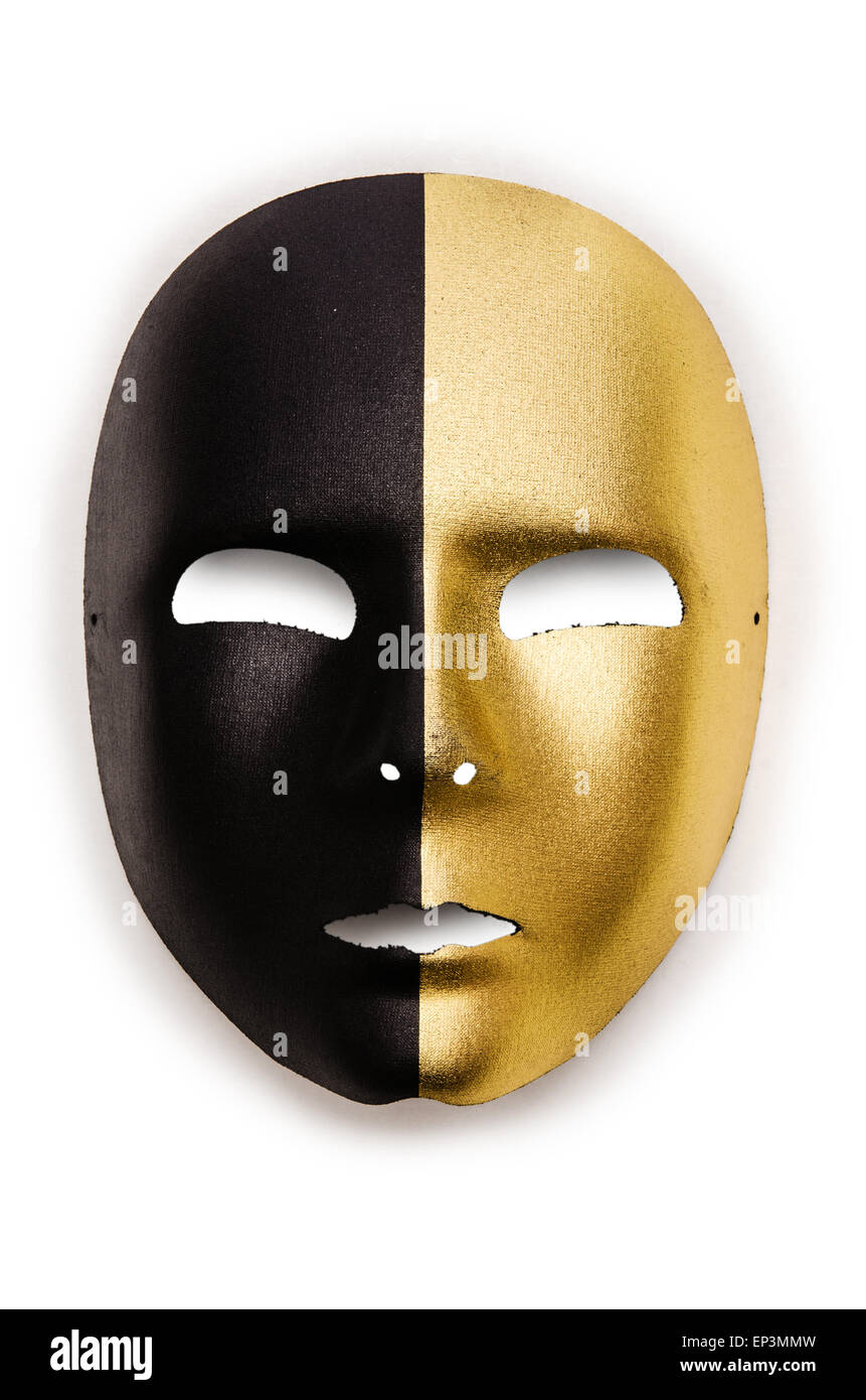 Shiny masks isolated on white background Stock Photo - Alamy