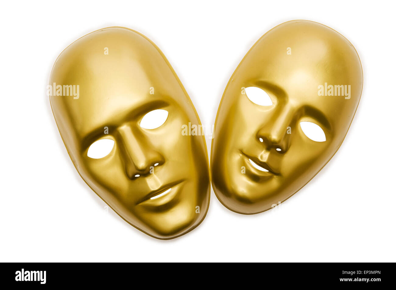 Shiny masks isolated on white background Stock Photo - Alamy