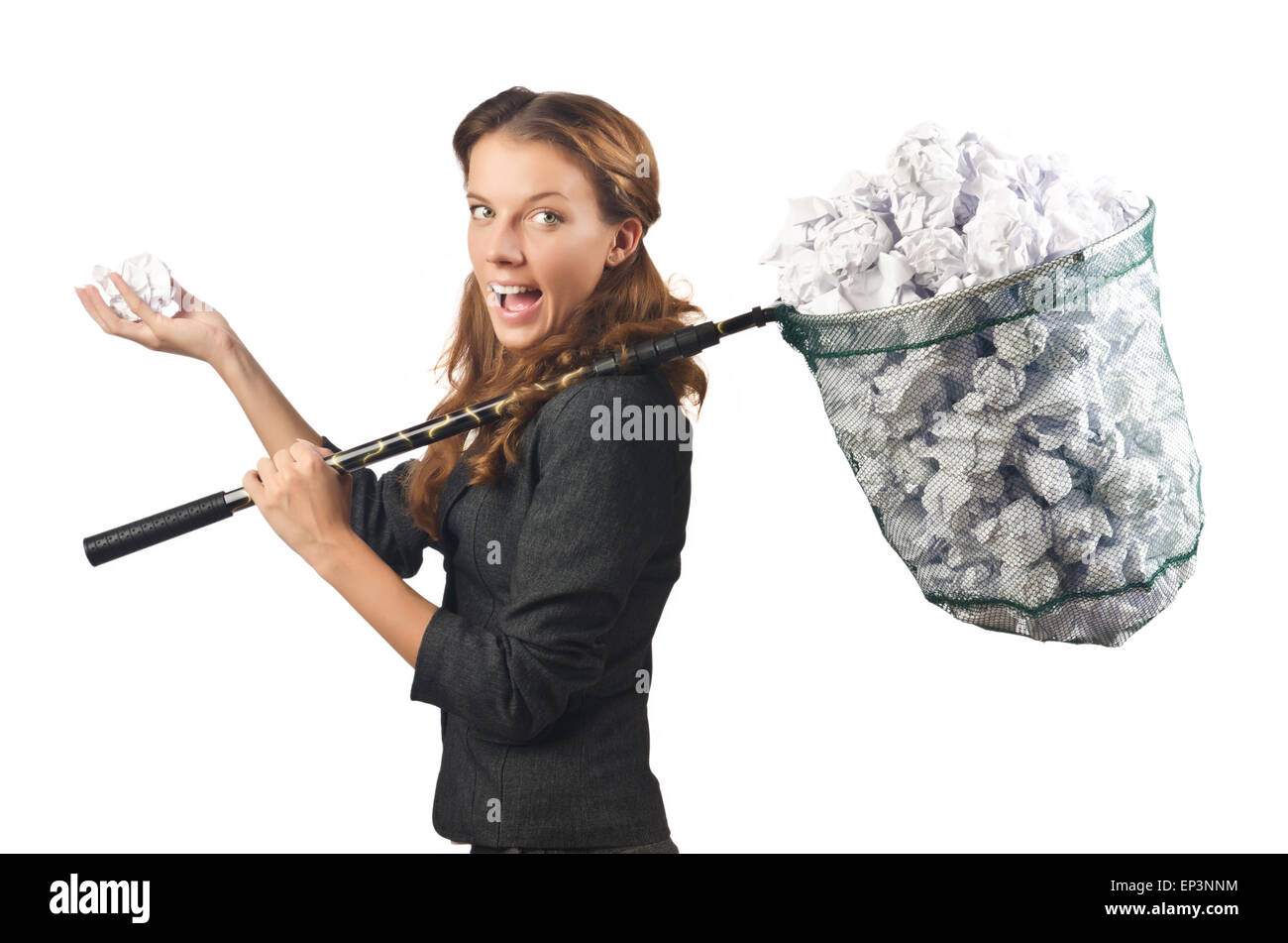 Net for butterflies on white Stock Photo - Alamy