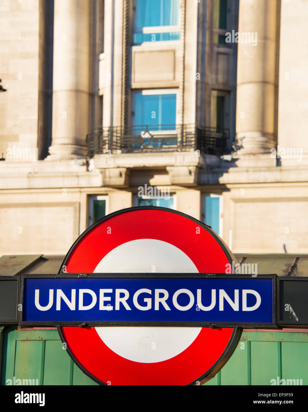 London underground symbol on street Stock Photo - Alamy