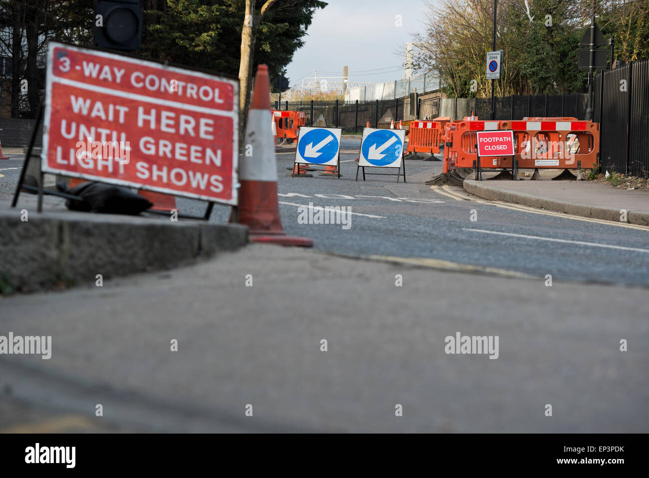 Major road works sign hi-res stock photography and images - Alamy