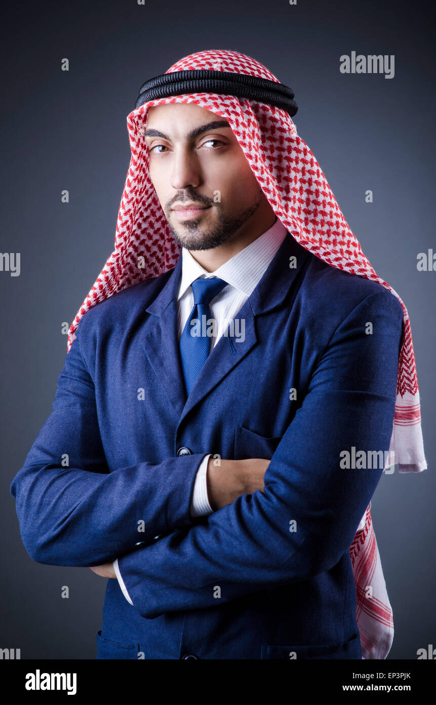 Arab businessman in studio portrait Stock Photo - Alamy