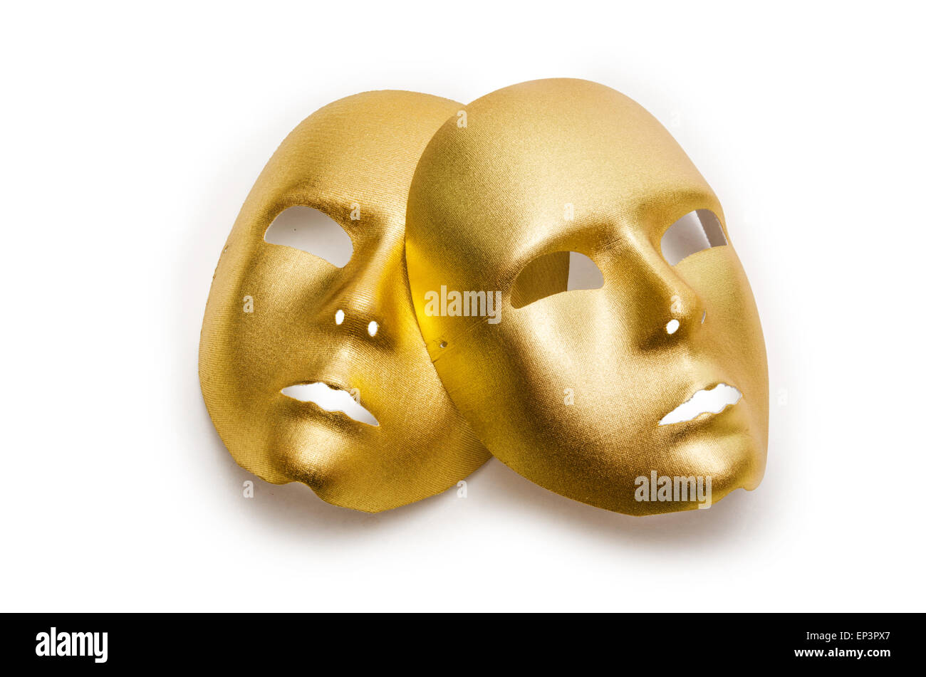 Shiny masks isolated on white background Stock Photo - Alamy