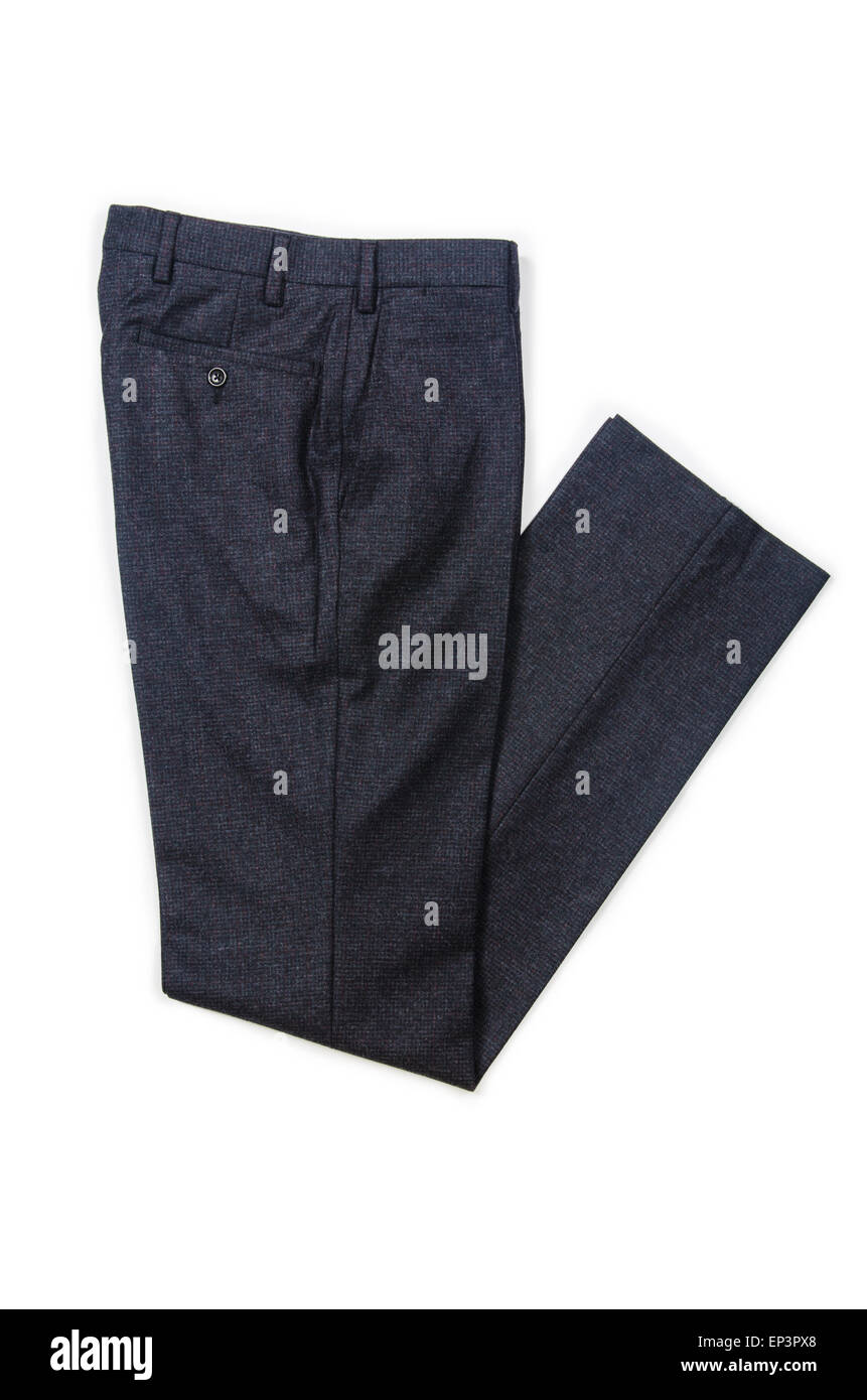 Fashion concept with trousers on white Stock Photo - Alamy
