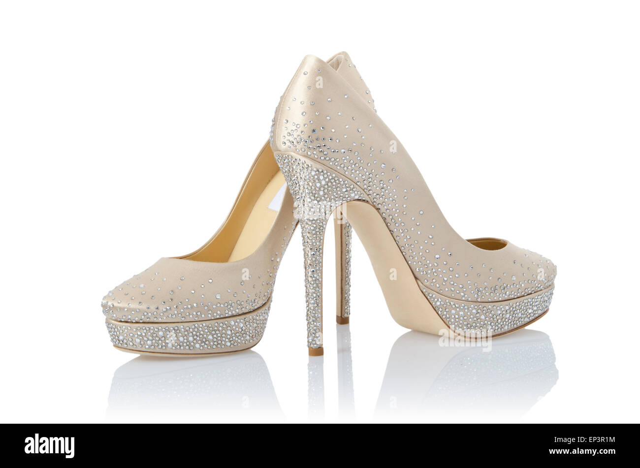 Nice woman shoes isolated on white Stock Photo - Alamy