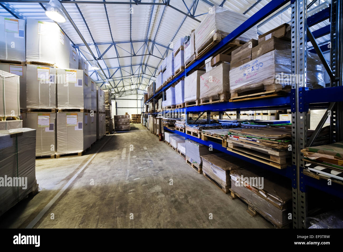 storage of goods in a modern warehouse Stock Photo - Alamy