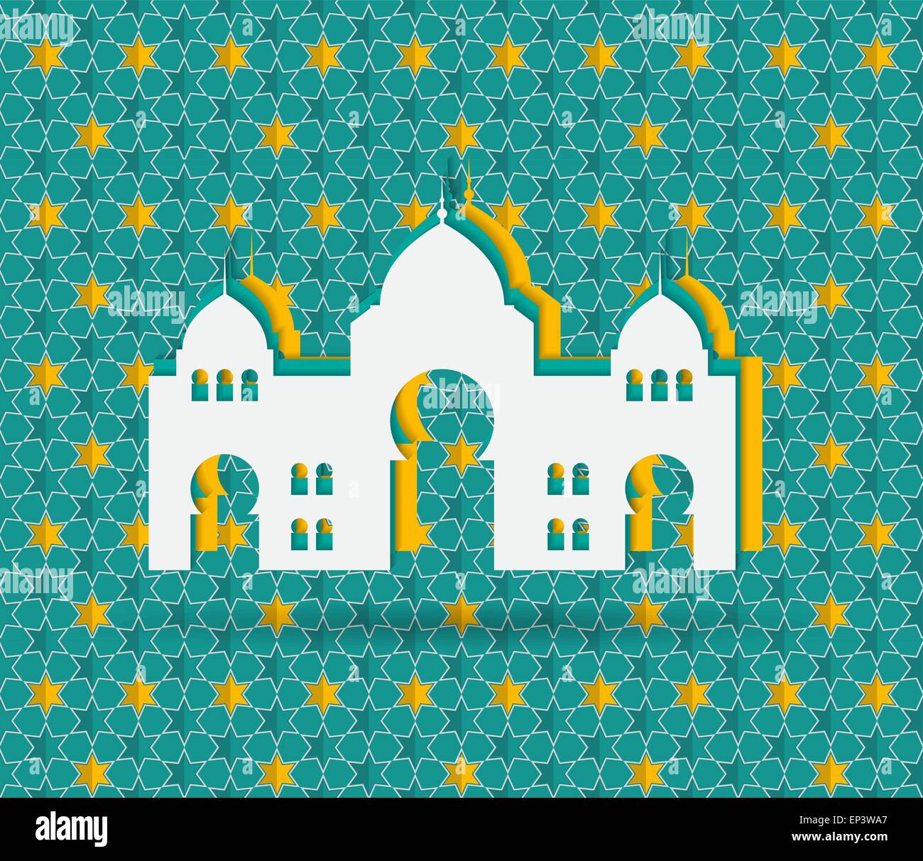 Background for Muslim Community Festival Vector Illustration Stock ...