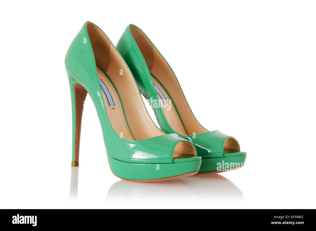 Green female shoes on Cut Out Stock Images & Pictures - Alamy