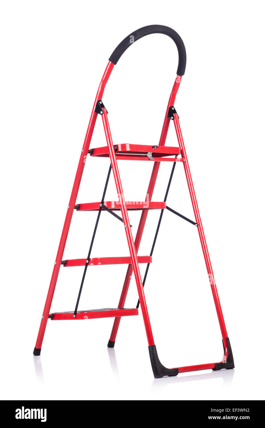 Ladder isolated on the white background Stock Photo - Alamy