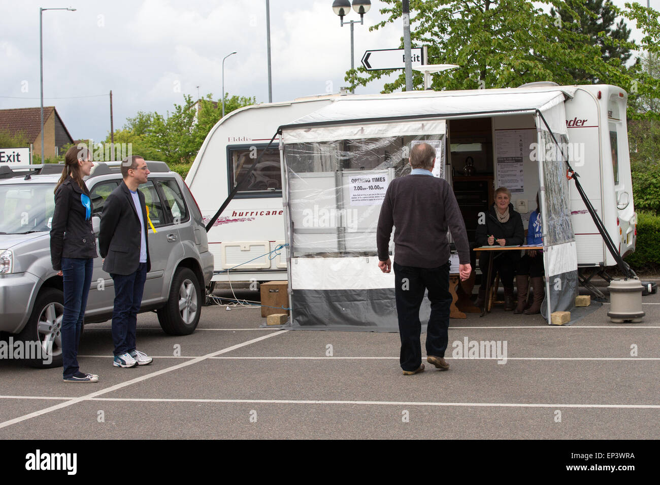 There was also a steady stream of people voting in a caravan in the car ...