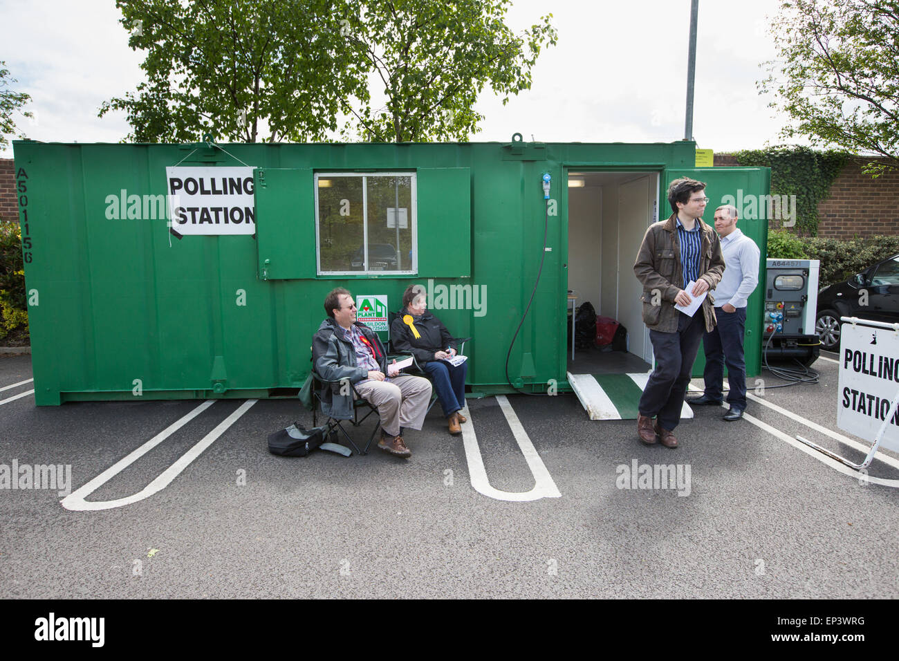 A converted shipping container was turned into a polling station in the ...