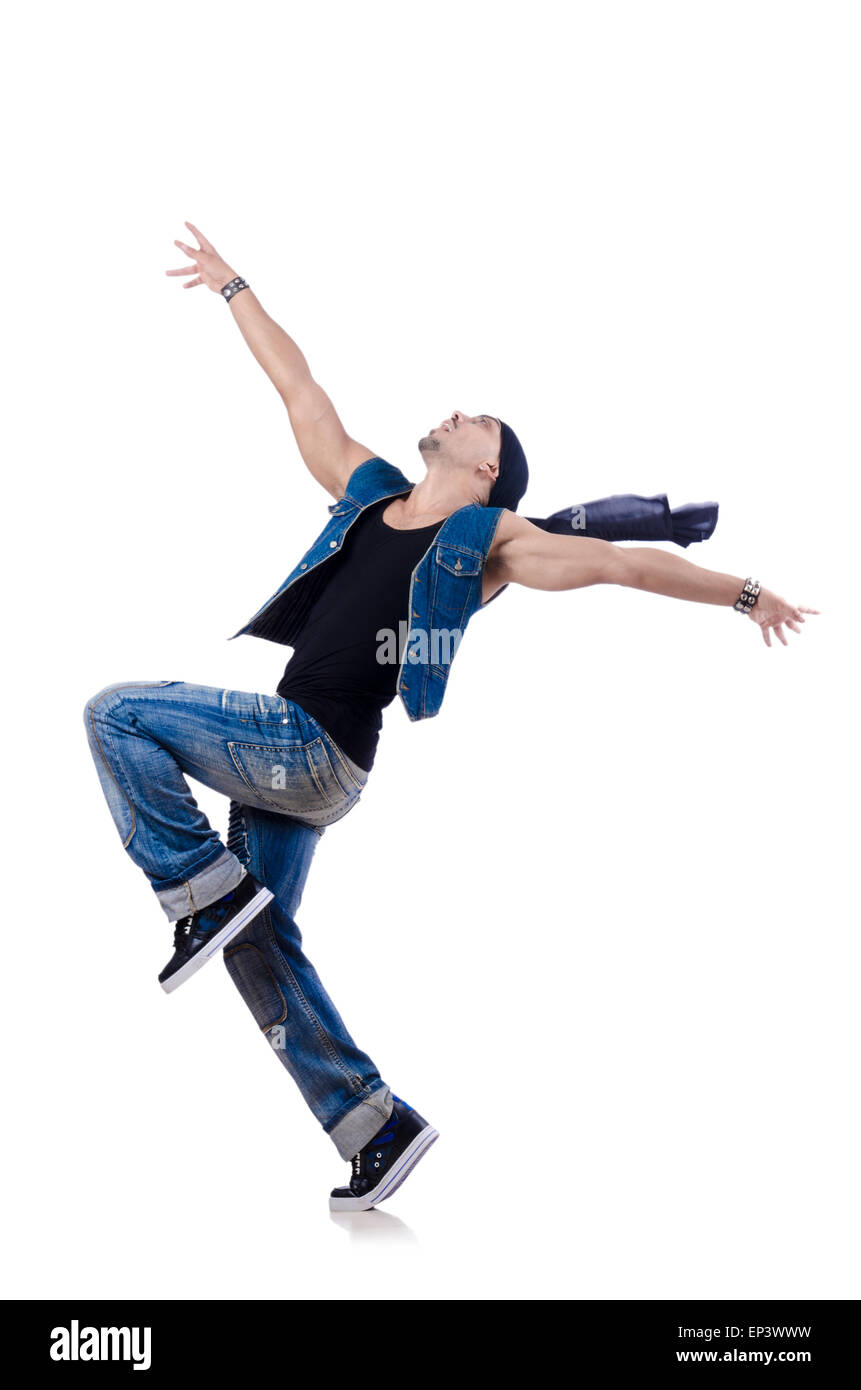 Dancer isolated on the white background Stock Photo - Alamy