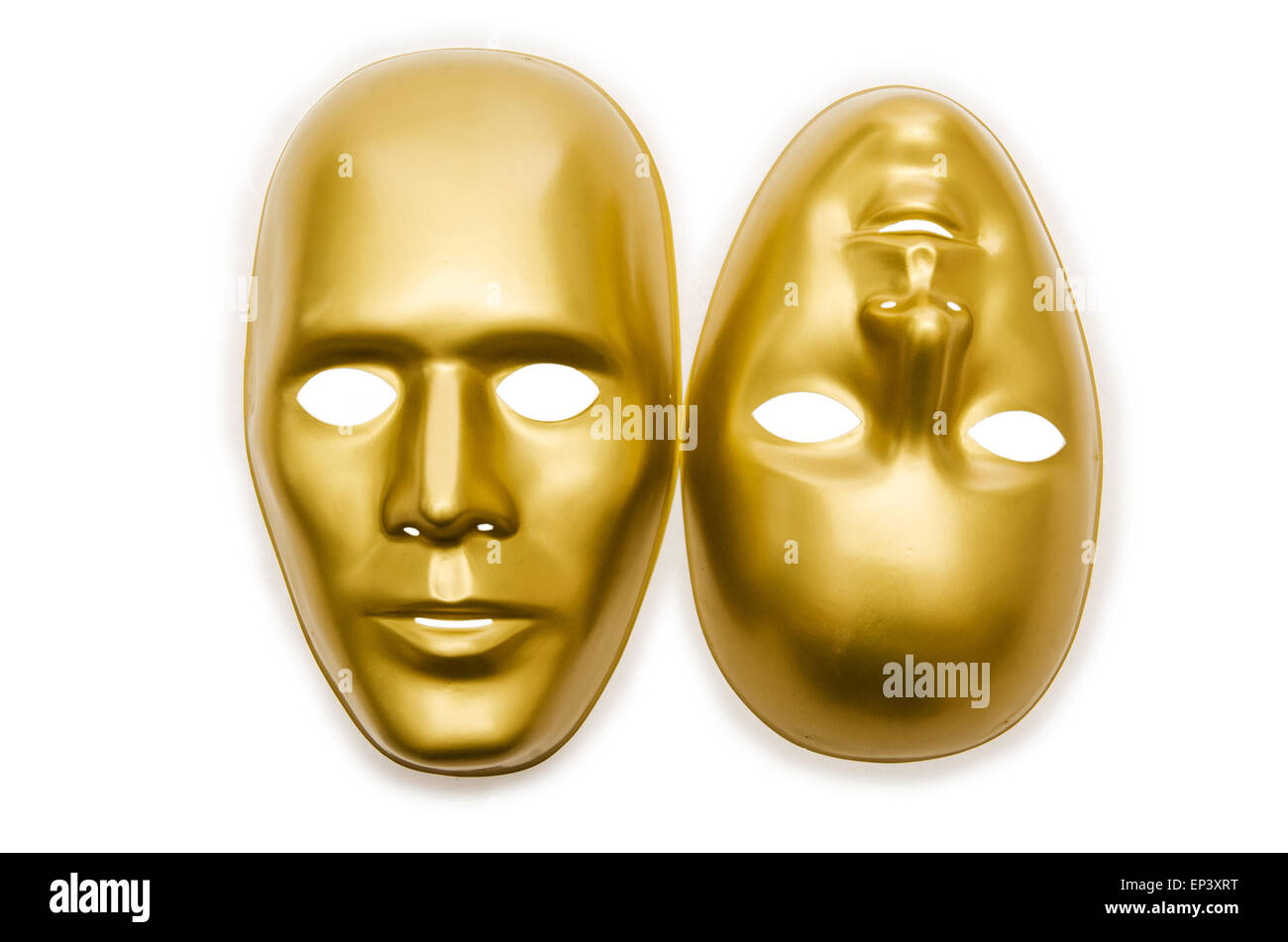 Shiny masks isolated on white background Stock Photo - Alamy