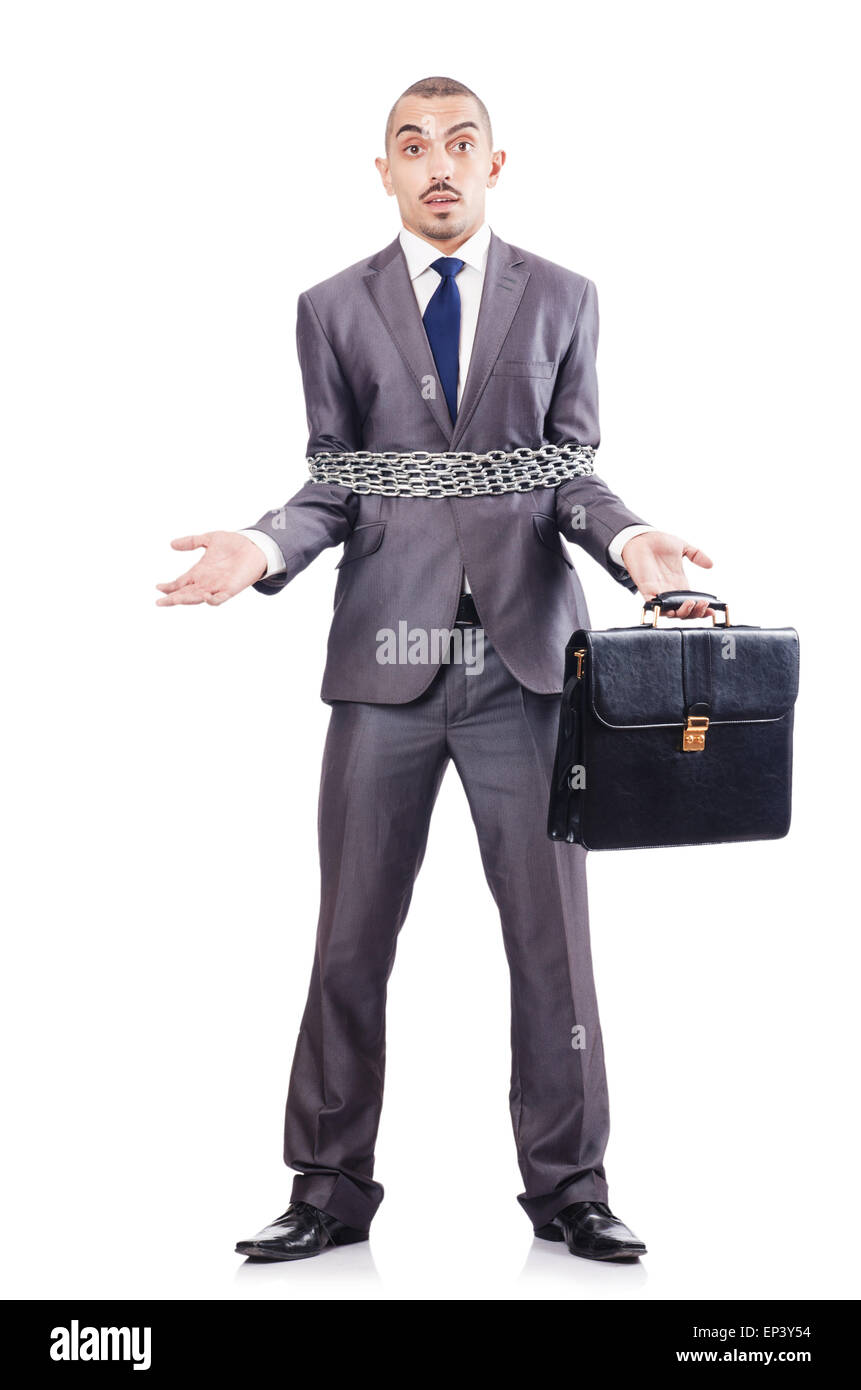 Arrested businessman in studio shooting Stock Photo - Alamy