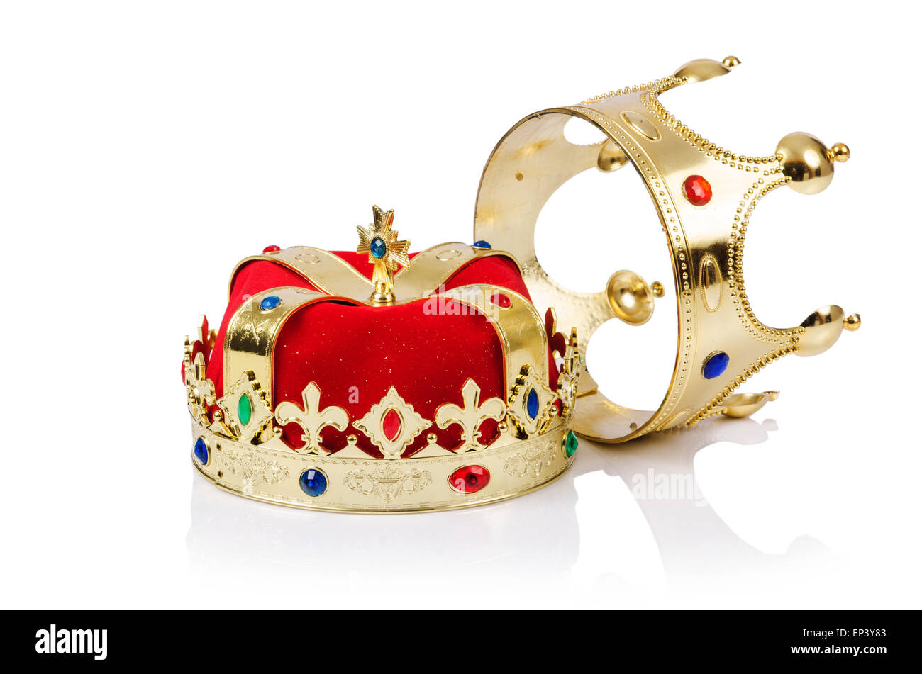 King crown isolated on white Stock Photo - Alamy