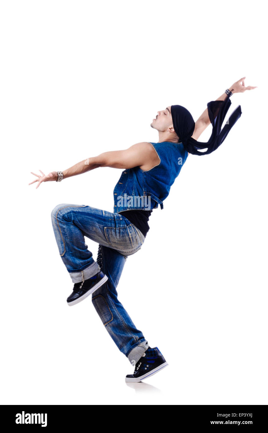 Dancer isolated on the white background Stock Photo - Alamy