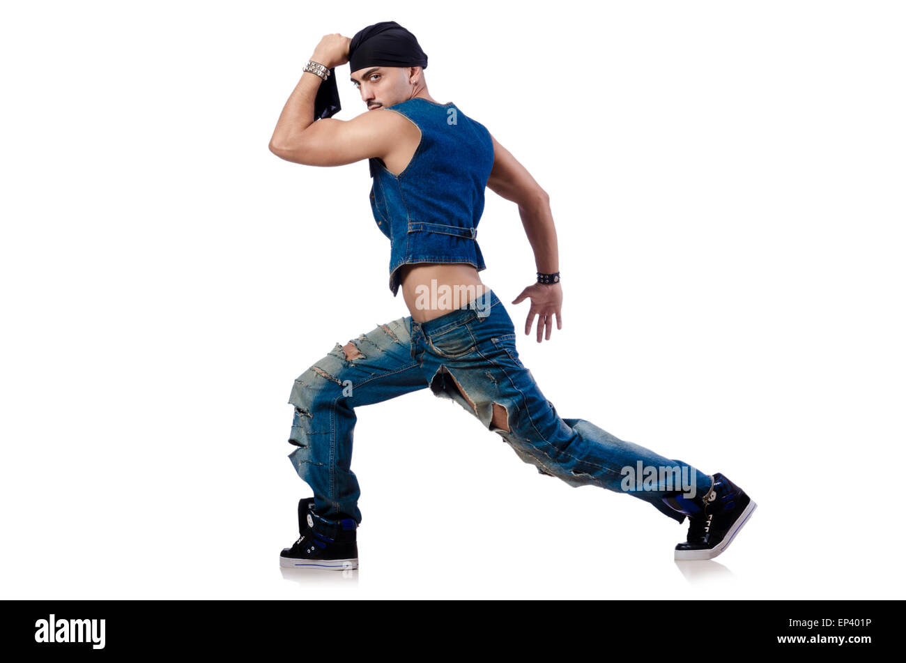 Dancer dancing on the white Stock Photo - Alamy