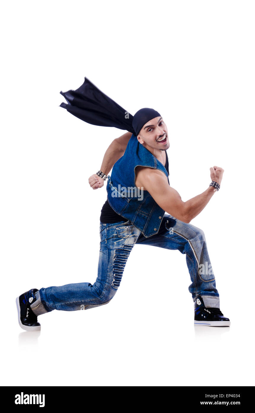 Dancer dancing on the white Stock Photo - Alamy