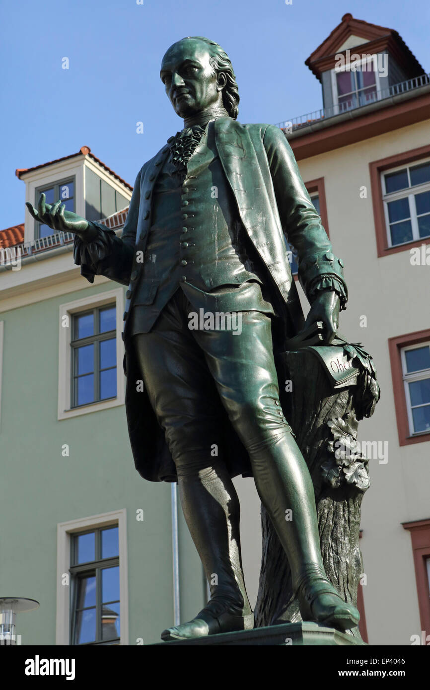 Statue of Christoph Martin Wieland (1733 - 1813) in Weimar, Germany ...