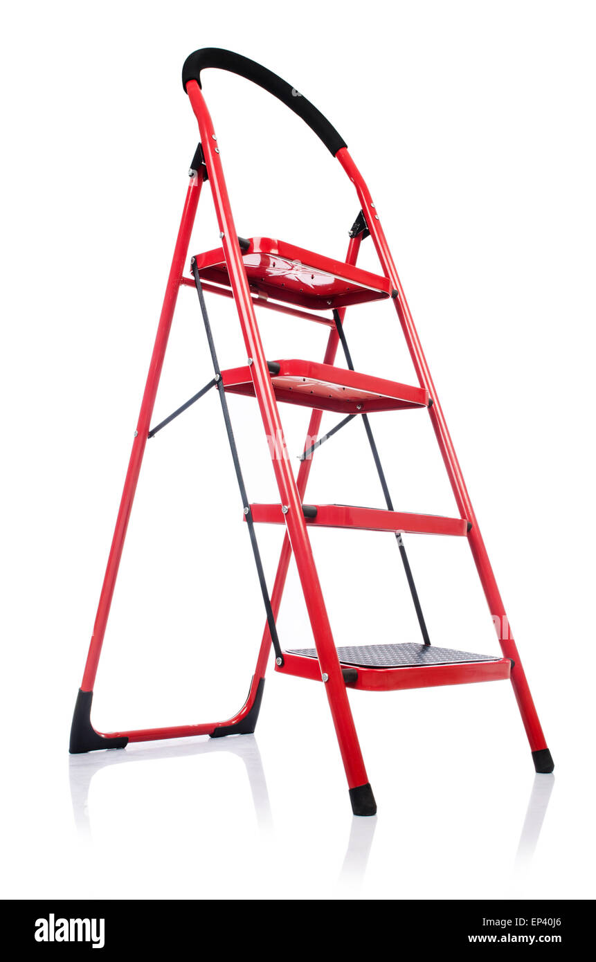 Ladder isolated on the white background Stock Photo - Alamy