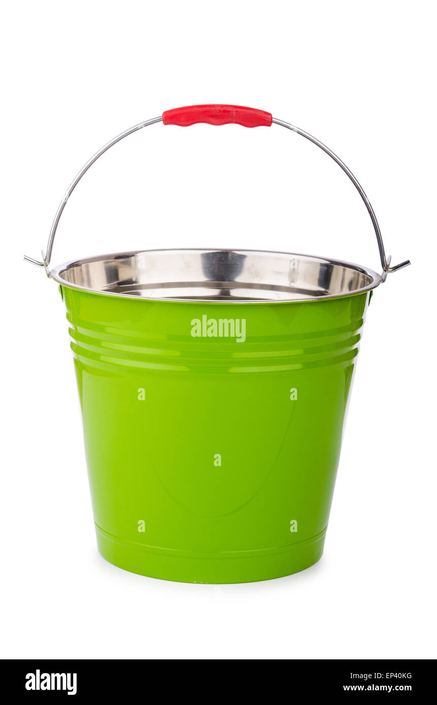 Bucket isolted on the white background Stock Photo - Alamy