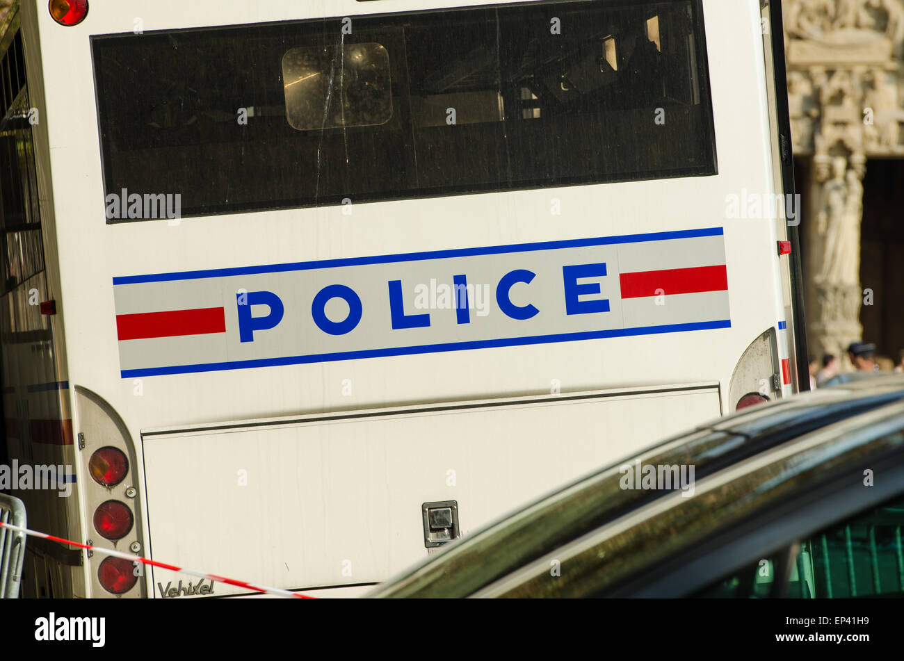 Police bus on the street Stock Photo - Alamy