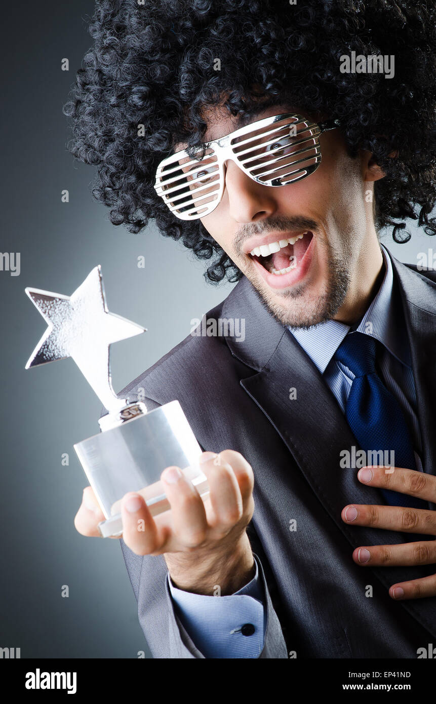 Singer receiving star prize award Stock Photo - Alamy