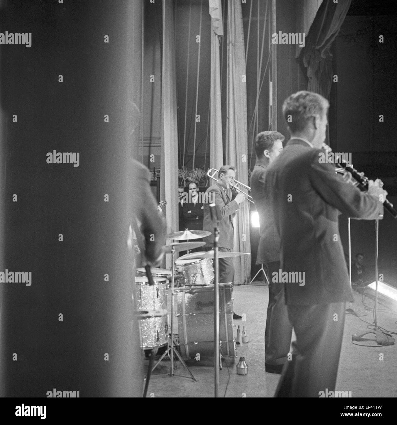 Chris Barber Band bei einem Auftritt in Hamburg, Deutschland 1950er ...