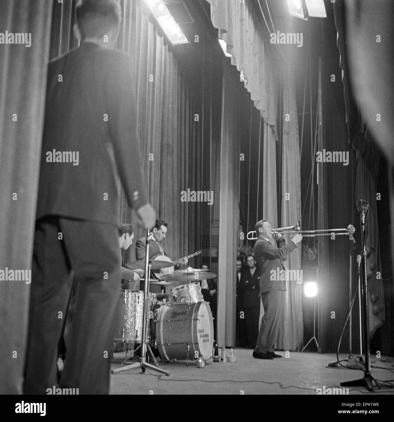 Chris Barber Band bei einem Auftritt in Hamburg, Deutschland 1950er ...