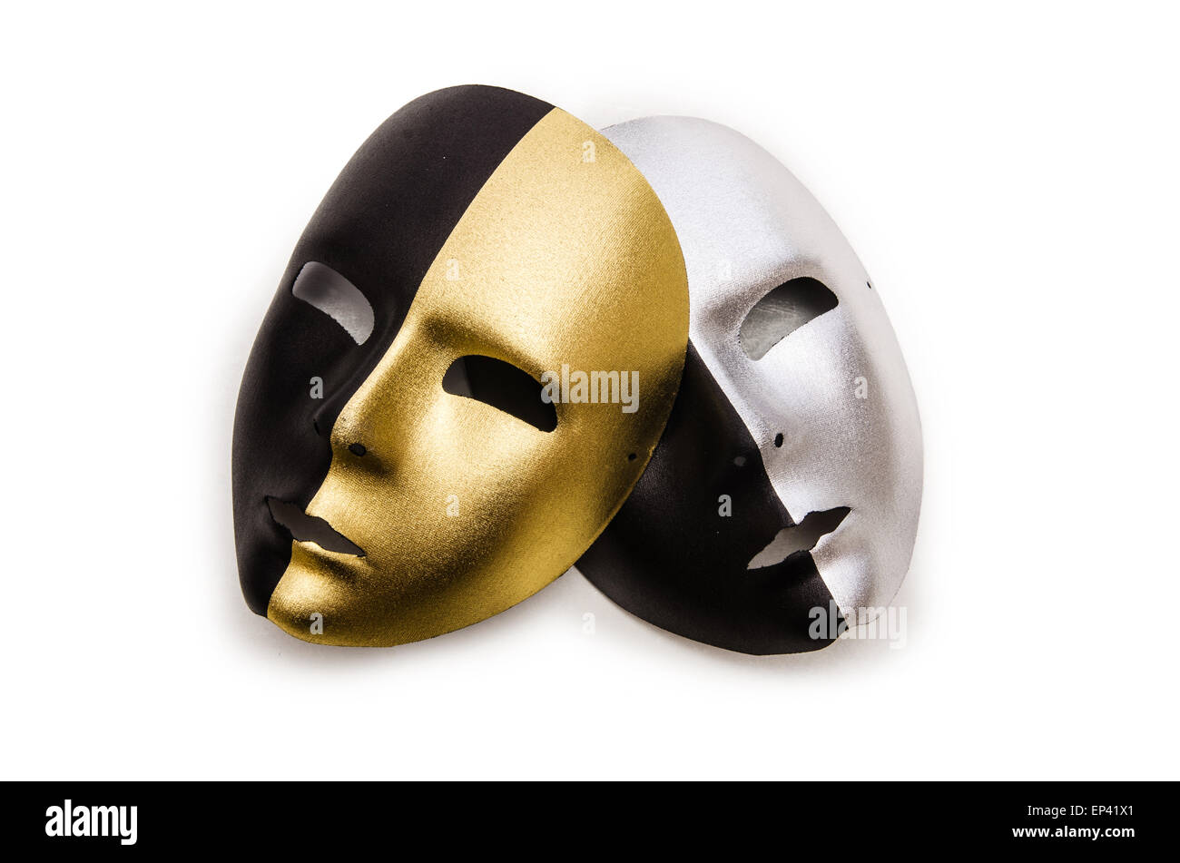 Shiny masks isolated on white background Stock Photo - Alamy