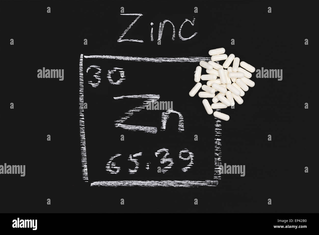 Zinc capsule supplementary food periodic table nutrition vitamin Stock ...