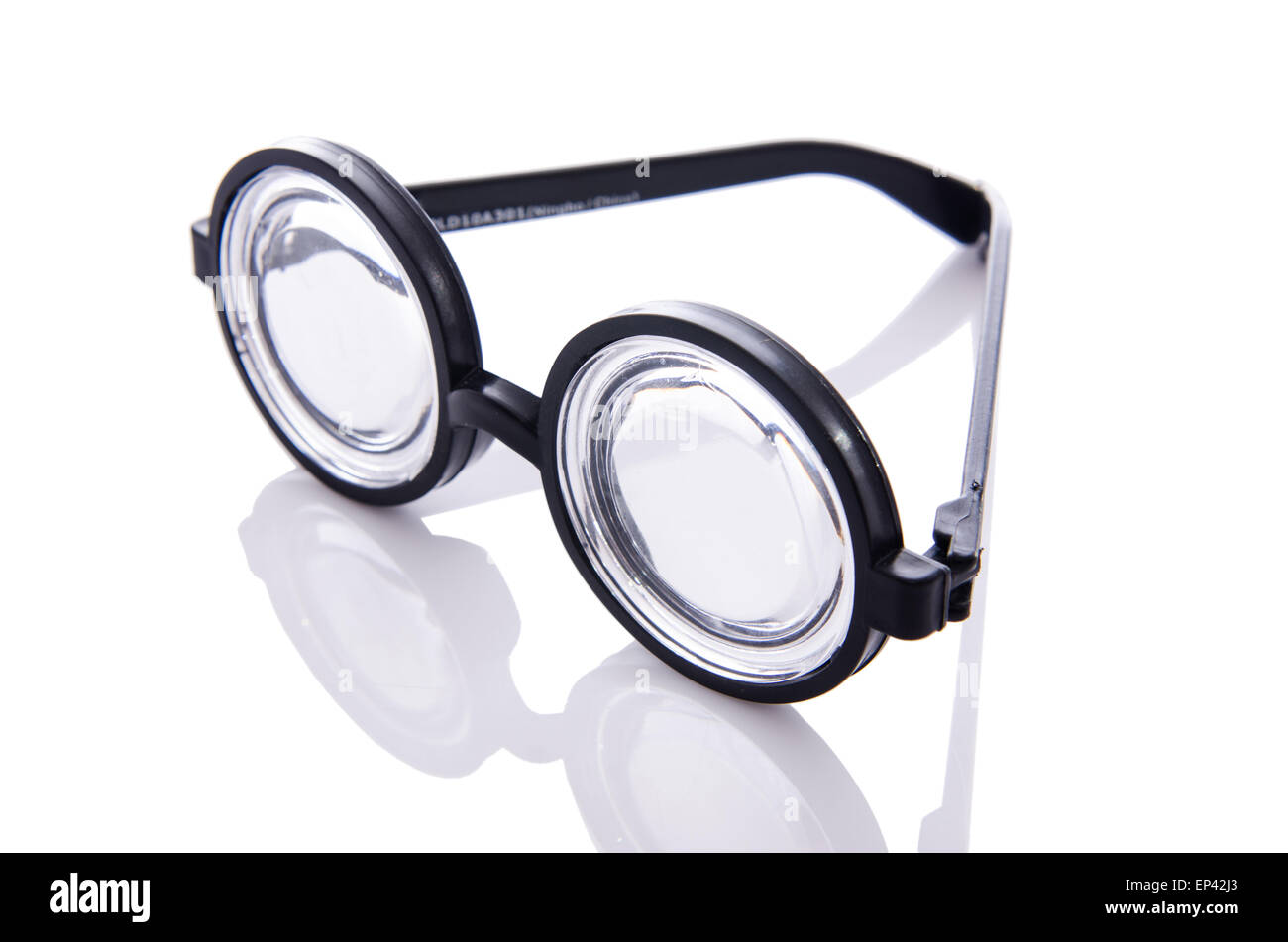 Funny nerd glasses isolated on white Stock Photo - Alamy