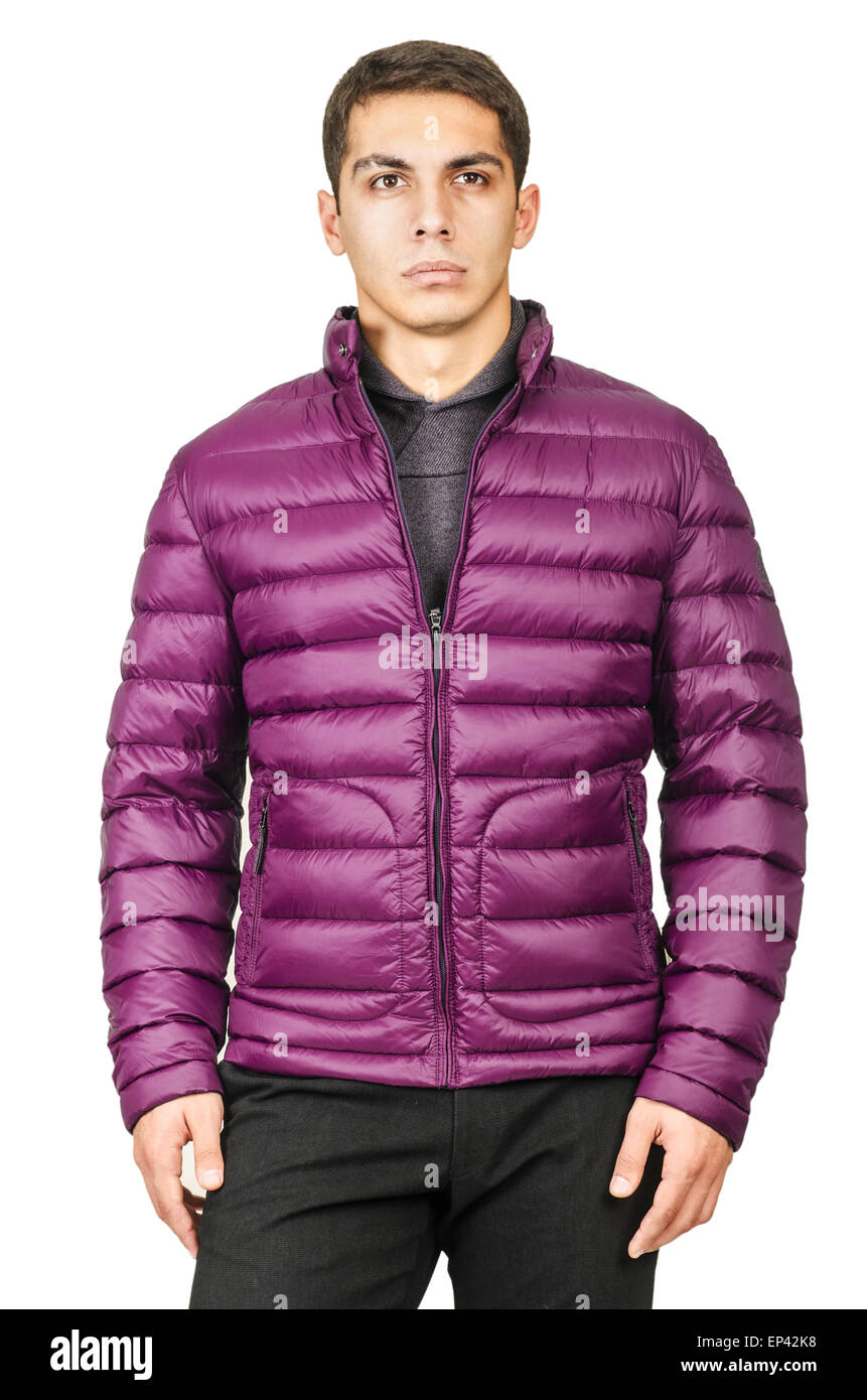 Male coat isolated on the white Stock Photo - Alamy