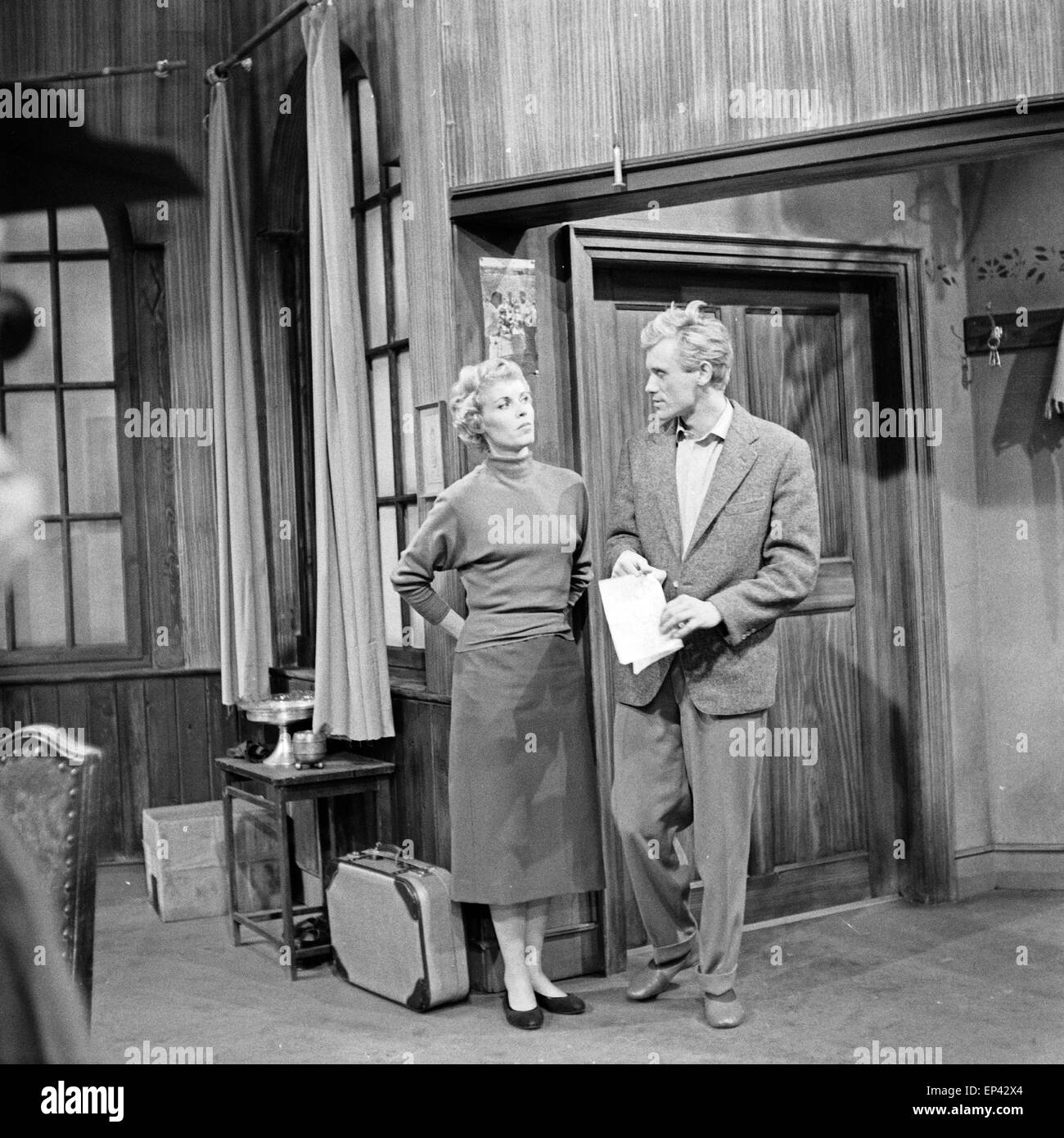 Blick zurück im Zorn, Fernsehspiel, Deutschland 1958, Regie: John Olden, Darsteller: Horst Frank ...