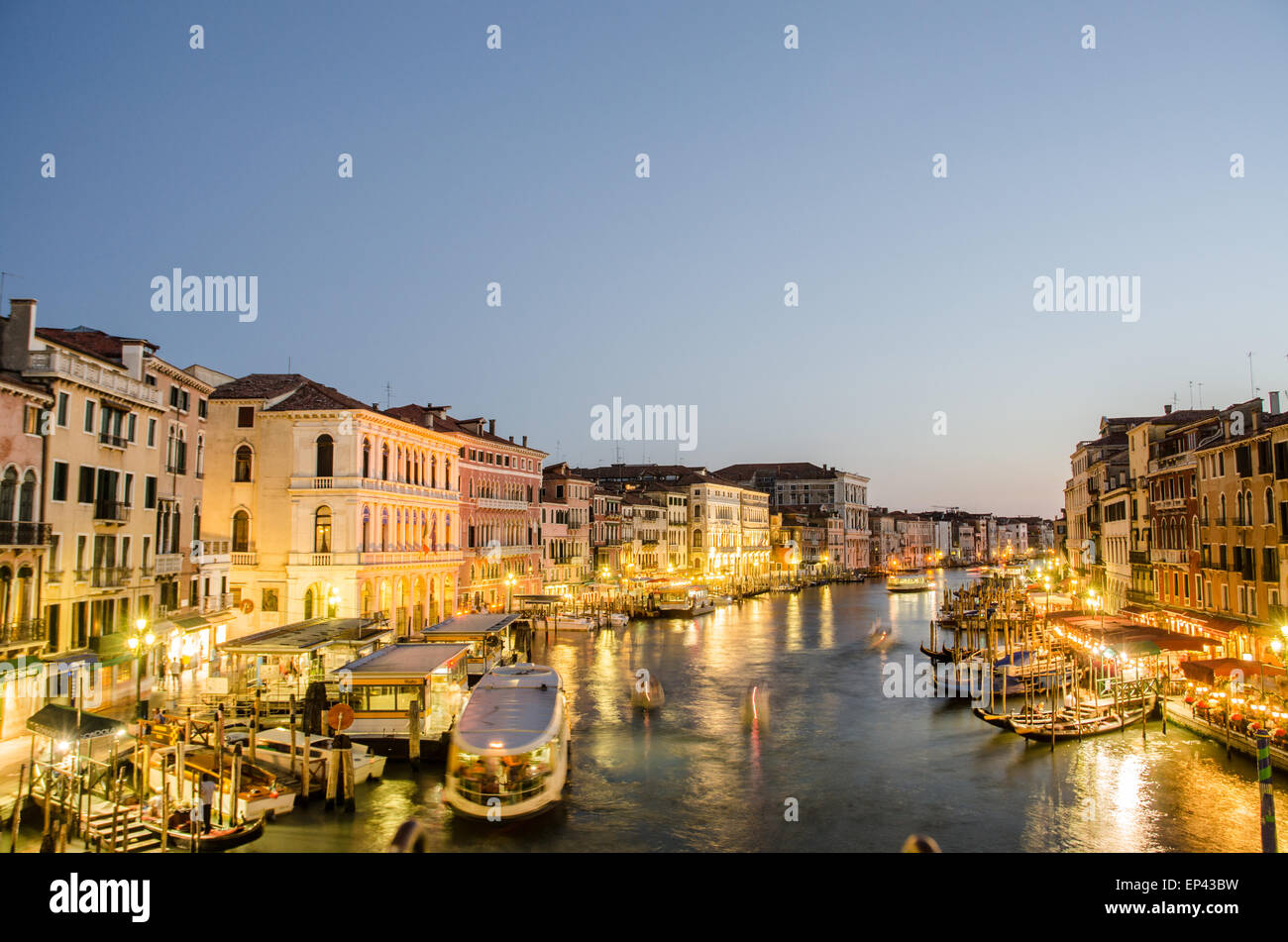 VENICE, ITALY - JUNE 30: View from Rialto bridge on June 30, 2012 in ...