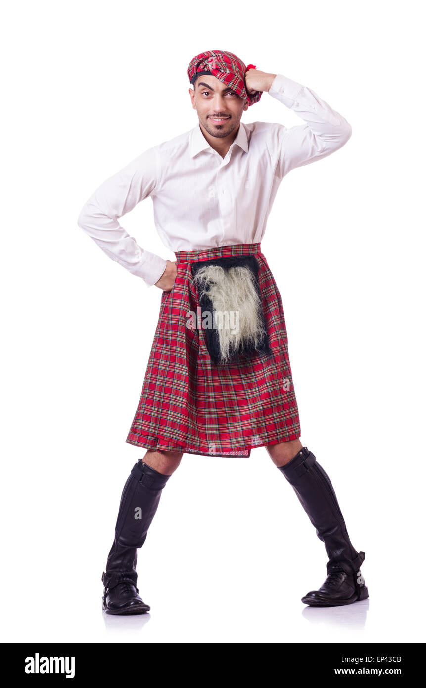 Scottish traditions concept with person wearing kilt Stock Photo - Alamy